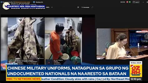 Chinese military uniforms, natagpuan sa grupo ng mga undocumented nationals na naaresto sa ...
