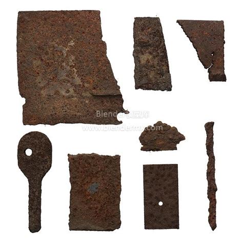 Blender 破旧金属片材质球纹理贴图下载 Blender模型库