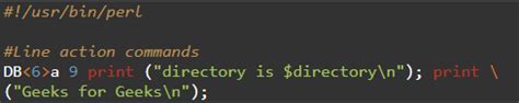 Perl Line Action Commands In A Debugger GeeksforGeeks