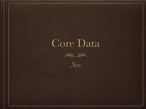 Core Data Introduction Pdf Databases Computer Software And Applications