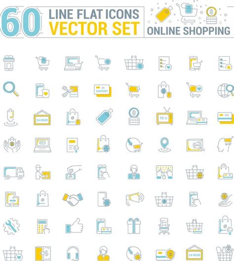 Premium Vector Vector Graphic Set Icons In Flat Contourthin Minimal And Linear Design