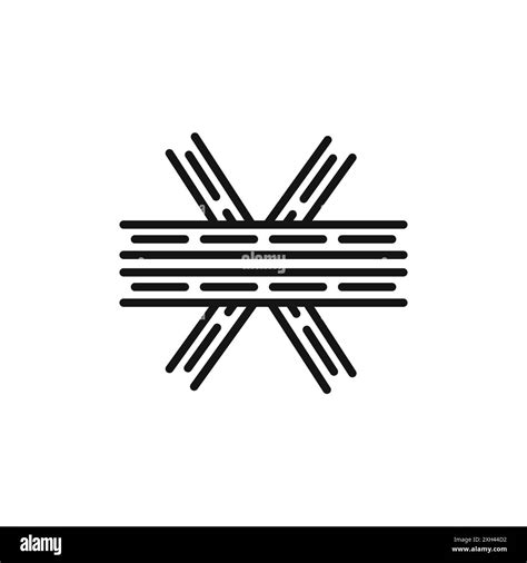 Multi Level Junction Icon Logo Sign Vector Outline In Black And White Color Stock Vector Image