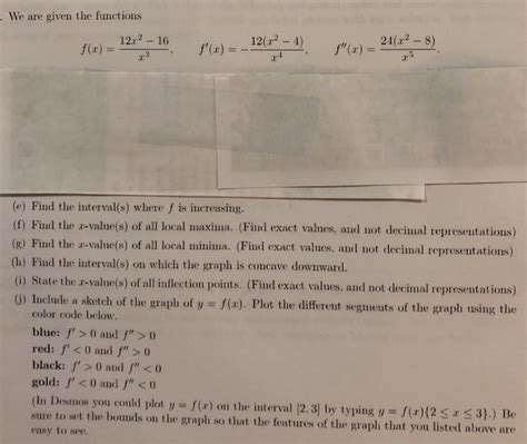 Solved We Are Given The Functions F X 12r 121216 Chegg Com