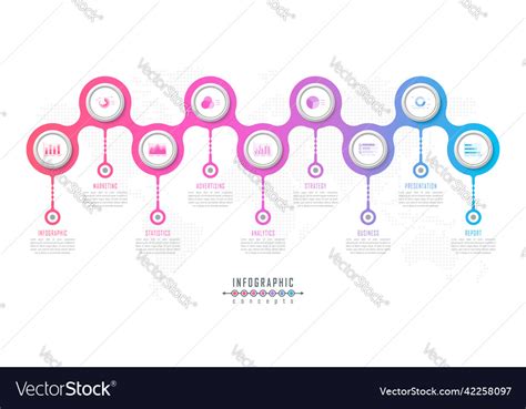 Infographic Timeline Template For Chart Diagram Vector Image