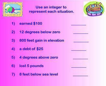 Add Subtract Multiply Divide Integers Word Problems Smartboard Slides Lesson