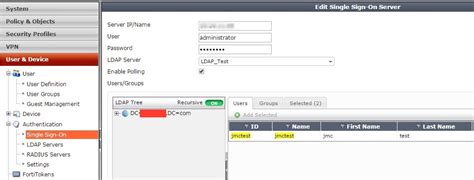 re ldap sso with proxy authentication fortinet community