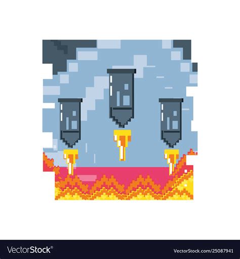 Video Game Pixelate Scene Royalty Free Vector Image