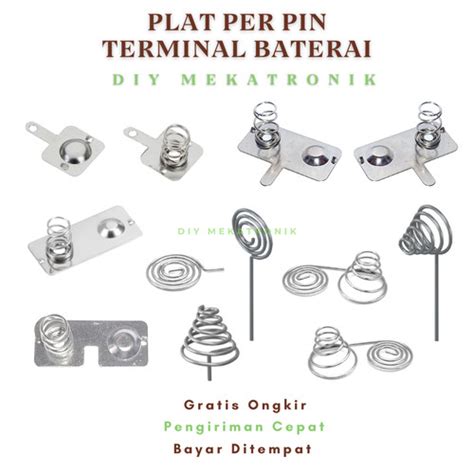 Jual Plat Pin Terminal X Baterai Aa Aaa Seri Pcb Batere A A Aaa Plat Pos Neg Kota