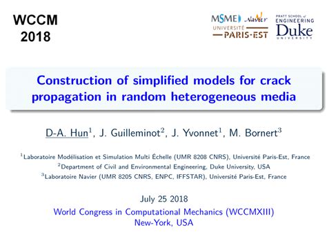 Pdf Construction Of Simplified Models For Crack Propagation In Random Heterogeneous Media