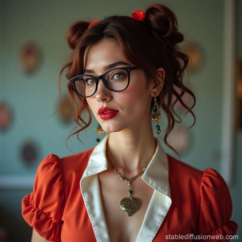 Man In Cosplay Wears Glasses Stable Diffusion Online