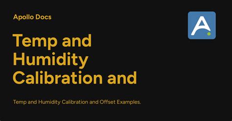 Temp And Humidity Calibration And Offset Examples Apollo Docs