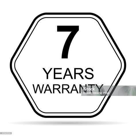 7 년 보증 그림자 아이콘 배지 인감 보증 인증서 고객 서명 스탬프 벡터 일러스트 레이 션 7에 대한 스톡 벡터 아트 및 기타 이미지 Istock