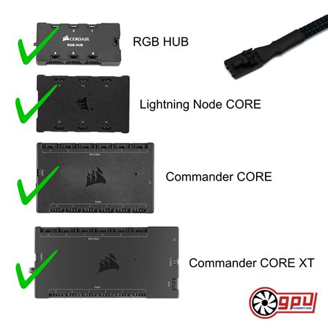 Corsair Rgb 3 4 Pin Fan Hub 2 Way Splitter Adapter Cable Gpuconnect Com