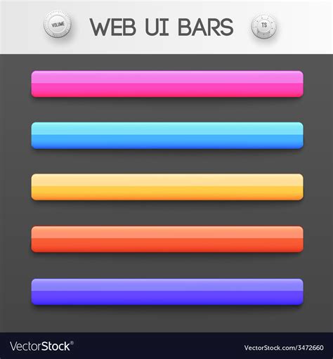 Web Interface Ui Elements Royalty Free Vector Image