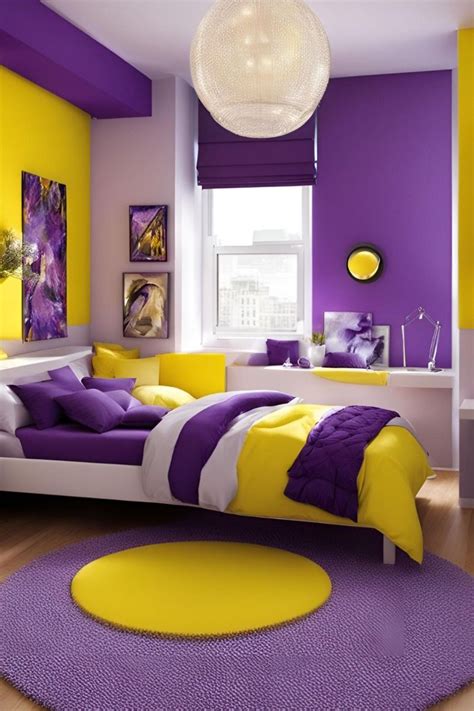 Chic Yellow And Purple Walls Bedroom Ideas For A Stylish Home Luxury