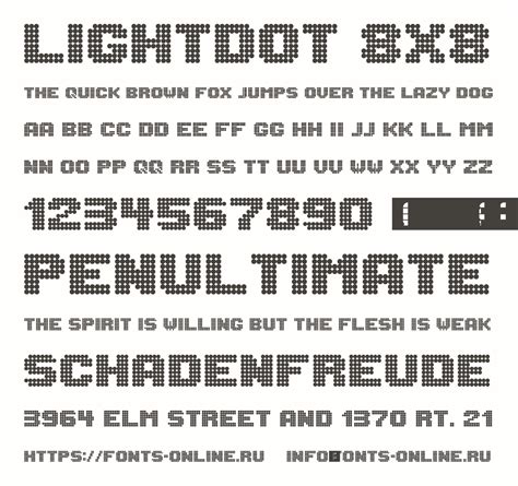 lightdot 8x8 font