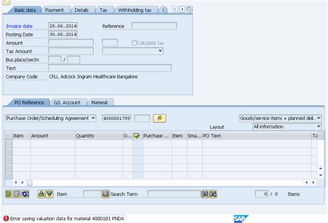 Solved Error Saving Valuation Data For Material Xxx Plant Sap Community