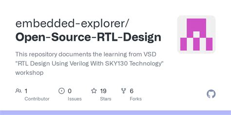 Github Embedded Exploreropen Source Rtl Design This Repository