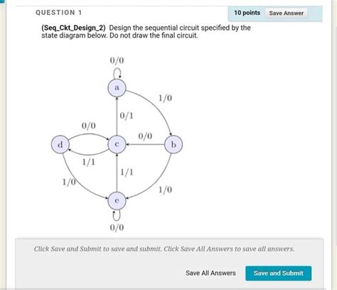Solved QUESTION 1 Seq Ckt Design 2 Design The Sequential Chegg Com