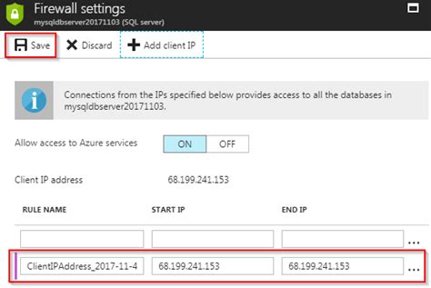 How To Configure Firewall Settings To Access Azure Sql Database From Your Machine