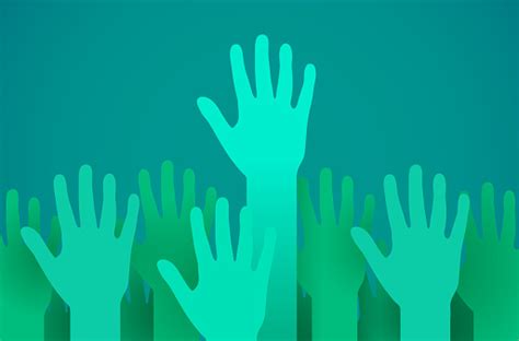 손을 발생합니다 자원 봉사 자선 단체 또는 투표 하는 개념입니다 Charitable Foundation에 대한 스톡 벡터 아트 및 기타 이미지 Charitable