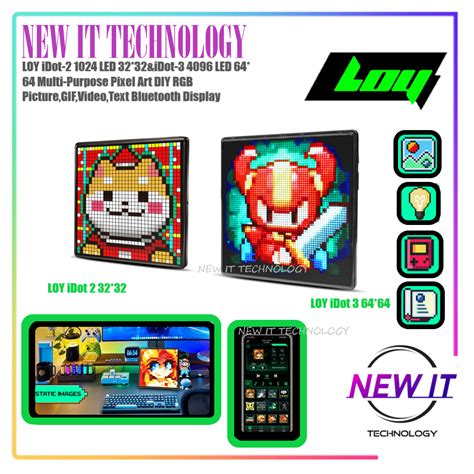 Loy Idot 2 1024 Led 3232andidot 3 4096 Led 6464 Multi Purpose Pixel Art Diy Rgb Picture