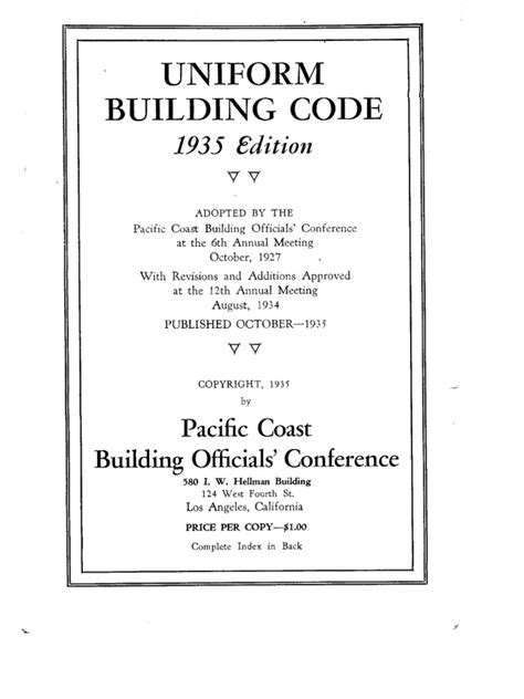 Uniform Building Code 1935 Pdf