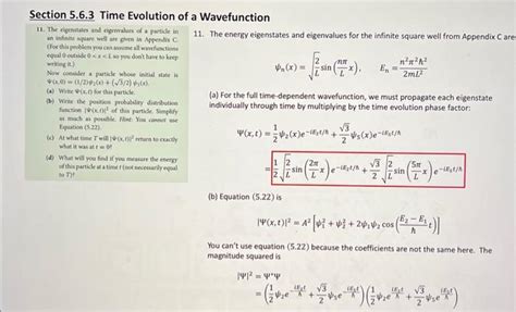 Solved Section Time Evolution Of A Wavefunction Chegg