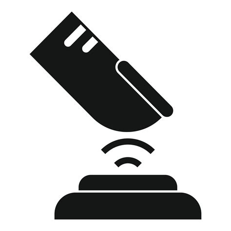 Finger Authentication Icon Simple Style Vector Art At Vecteezy