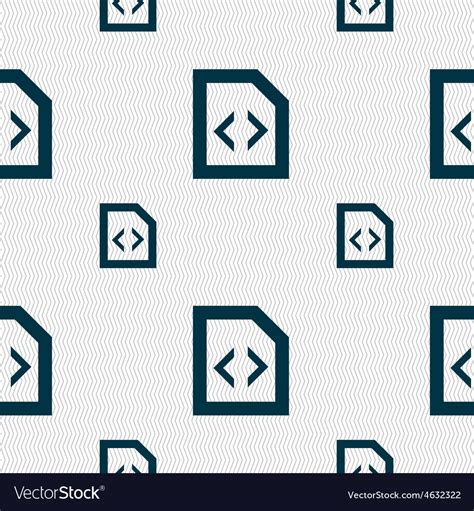 Programming Code Icon Sign Seamless Pattern Vector Image