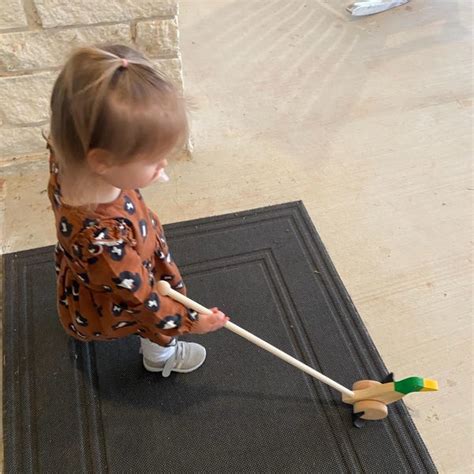 Wooden Push A Long Duck Etsy
