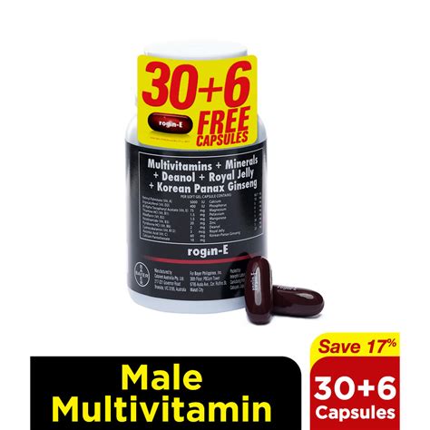Rogin E Multivitamins Minerals Deanol Royal Jelly Korean Panax Ginseng 1 Bottle 36