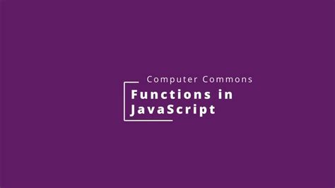 Functions In Javascript Youtube