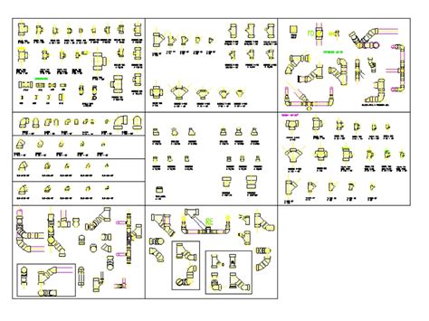 Pipe Fitting DWG Free Drawing In AutoCAD D Format OFF