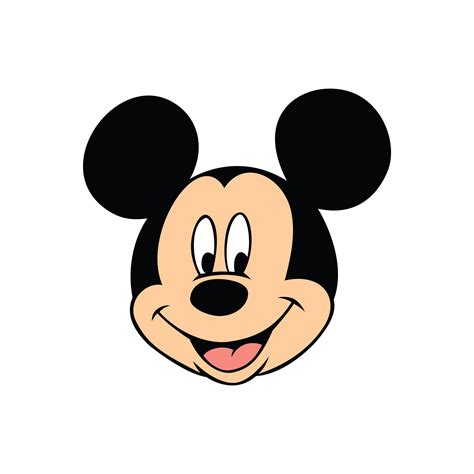 Mickey Mouse 20 Head Smiling Face Walt Disney Digital Etsy
