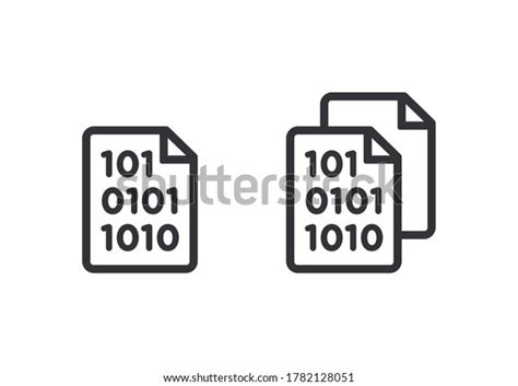 Document Icon Code Icon Office Document Stock Vector Royalty Free