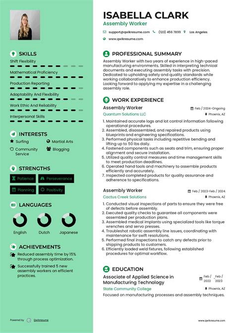 10 Assembly Worker Resume Samples And Templates For 2025