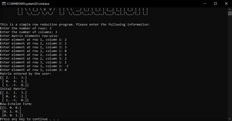 Row Reduction Tool University Of Arizona Math313 Project