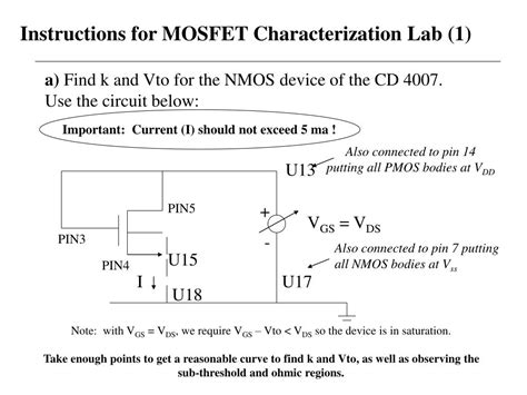 PPT MOSFET Characterization Lab Finding K And Vtoo Instructions PowerPoint Presentation ID