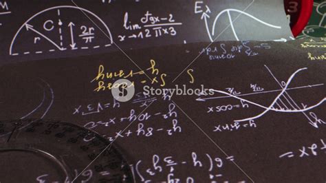 Close Up View Of Science Calculation Physics Math And Chemistry