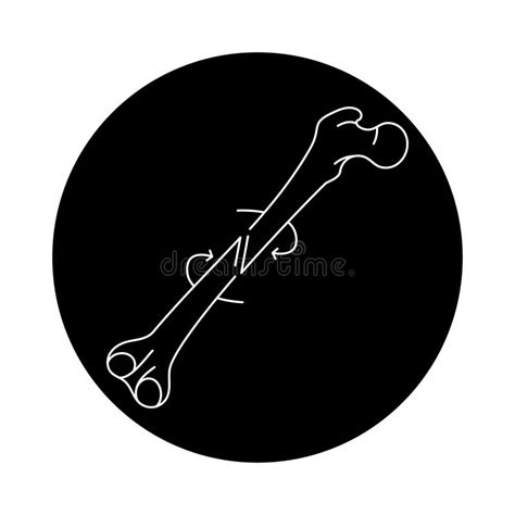 Spiral Bone Fracture Line Icon Stock Vector Illustration Of