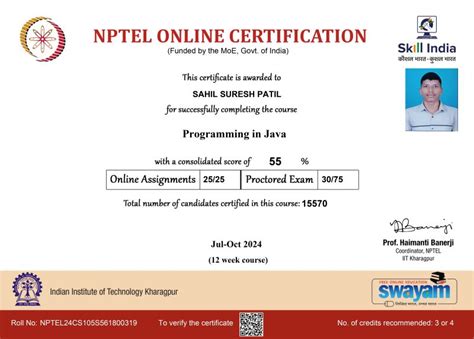 sahil patil on linkedin nptel java nptel javaprogramming coding