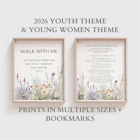 Lds 2026 Youth Theme Young Women Theme Prints And Bookmarks Walk