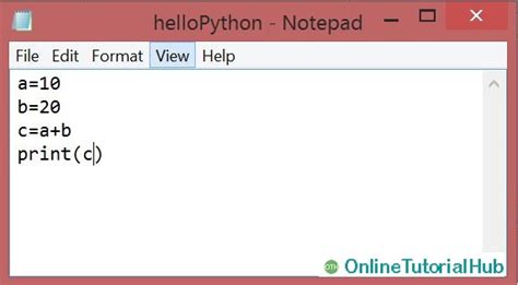Python Execution Of Python OnlineTutorialHub