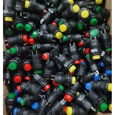 Jual Push On Off Toggle Button Switch Saklar Tombol Bulat 2 Kaki Shopee Indonesia