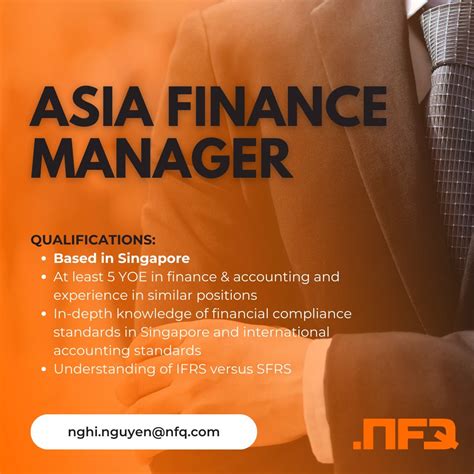 Nghi Nguyen On Linkedin Nfqhiring Finance Manager Asia Singapore