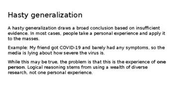 Logical Fallacies Slideshow By English Teacher Courtney TPT