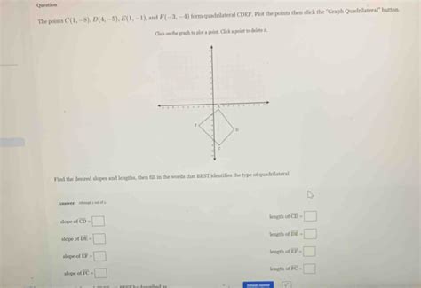 solved question the points c 1 8 d 4 5 e 1 1 and f 3 4