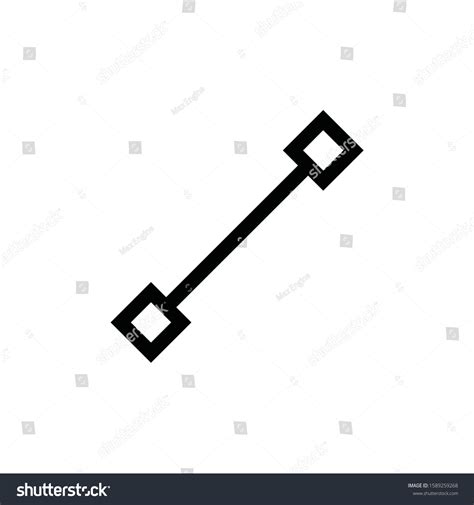 Bezier Curve Icon Anchor Point Flat Stock Vector Royalty Free
