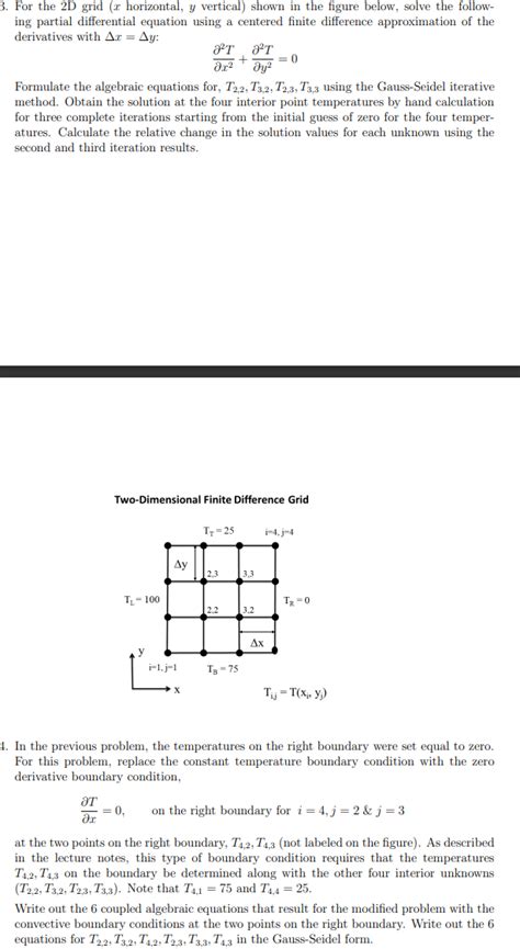 3 For The 2D Grid X Horizontal Y Vertical Shown Chegg Com